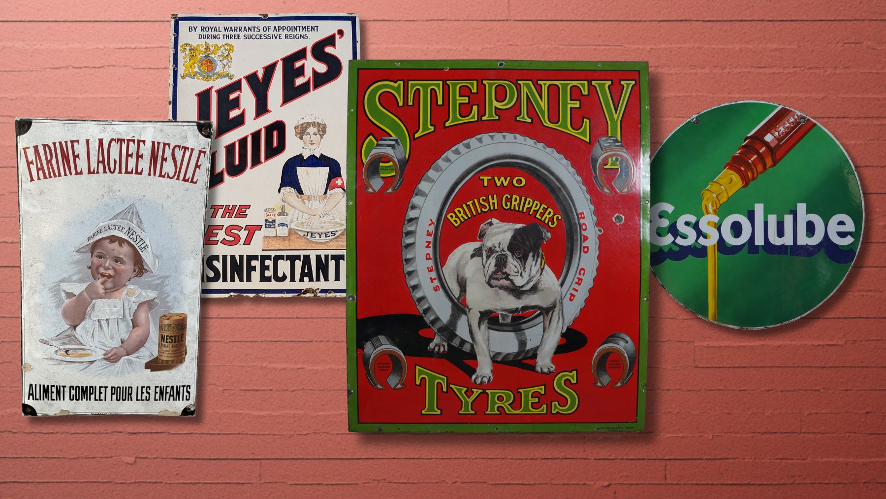 1920s Stepney Tyres sign sells for record £83,780 in Cheffins auction ...